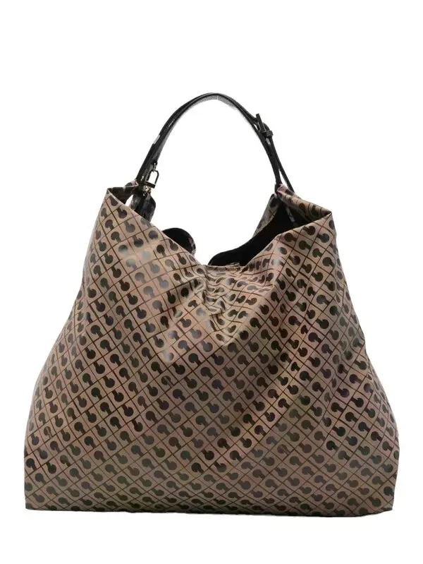 GHERARDINI Monogram Pattern Shoulder Bag - Neutrals