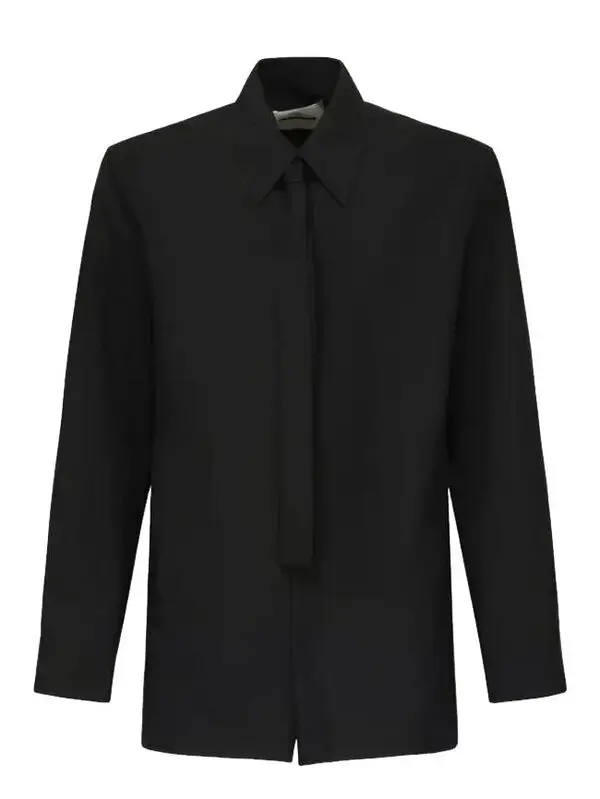 JIL SANDER Integrated-tie Shirt - Black