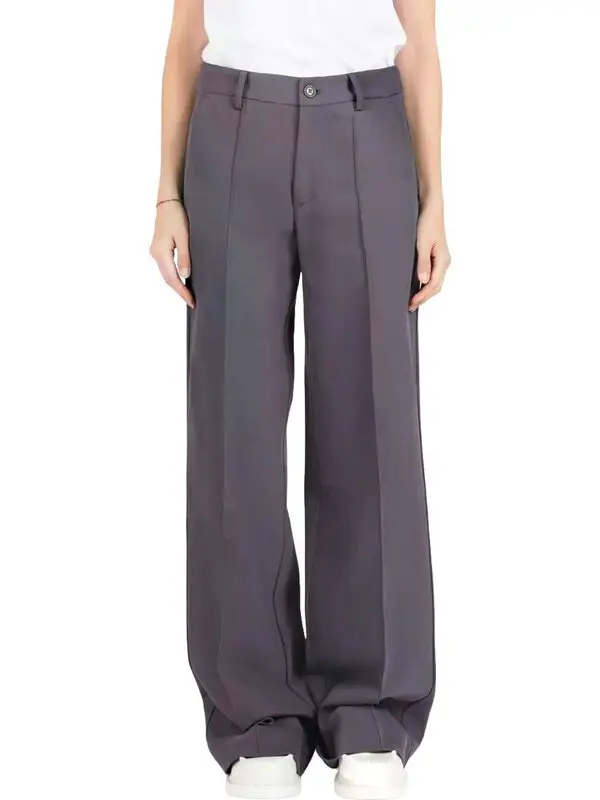 SOCIETE ANONYME Pleated Trousers With Embroidery - Purple