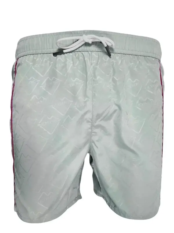 Iceberg Logo-pattern Swim Shorts - Green