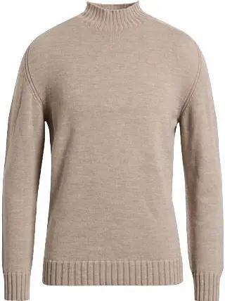 Alpha Studio Turtleneck Merino Wool Sweater - Beige