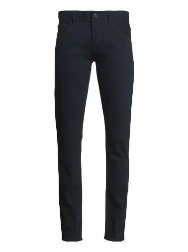 Armani Exchange Skinny Jeans With Leather Trims - Blue