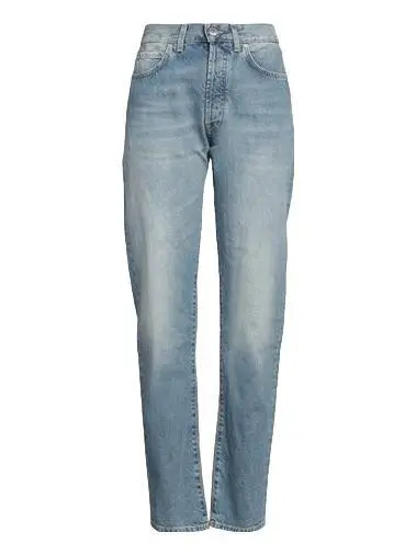 Pinko Straight-leg Jeans With Leather Trims - Blue