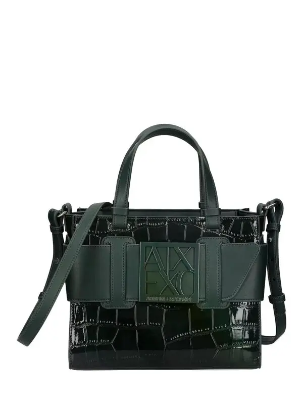 Armani Exchange Buckle Detail Tote - Black