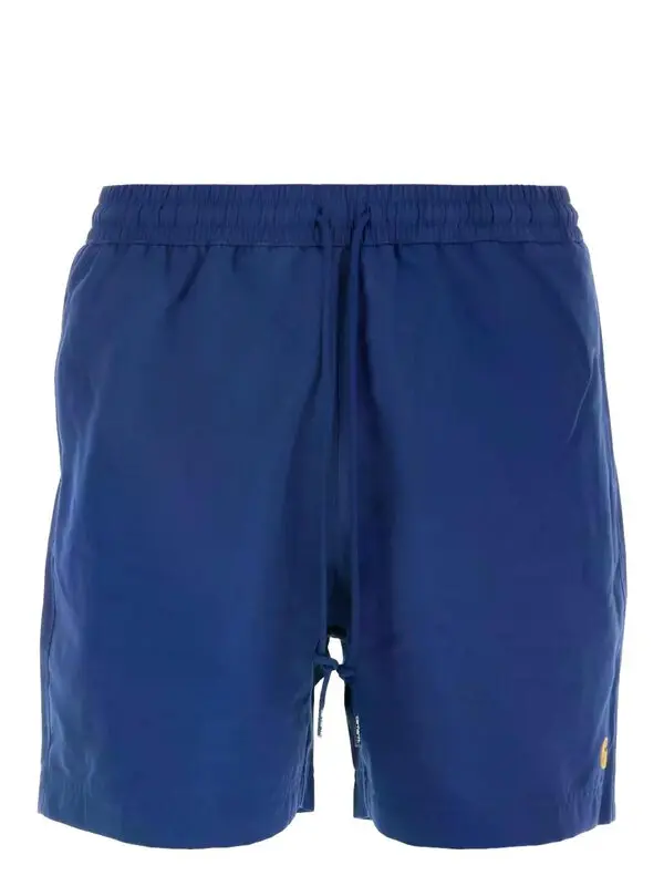 Carhartt Work In Progress Embroidered-logo Swim Shorts - Blue