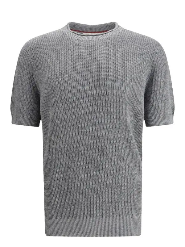 Brunello Cucinelli Knit Tee - Grey