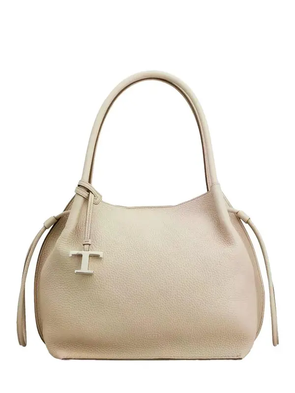 TOD'S Medium Leather Tote - Neutrals