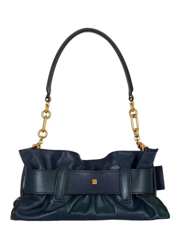 Balmain Buckle-detail Shoulder Bag - Blue