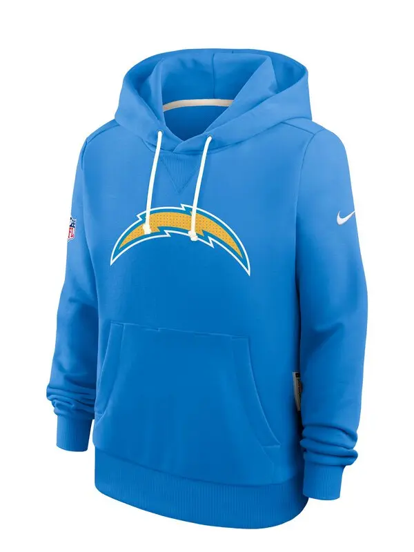 Nike Los Angeles Chargers Sideline Dri-fit Nfl Pullover Hoodie - Blue