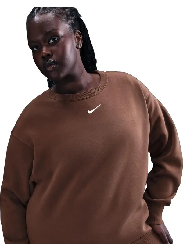 Nike Sportswear Phoenix Fleece Oversized Crew-neck Sweatshirt - Brown