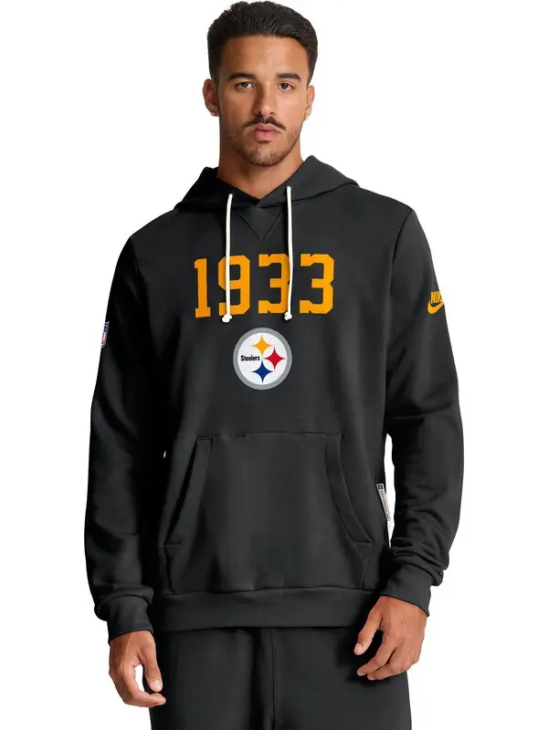 Nike Pittsburgh Steelers Alt Onside Conversion Sideline Dri-fit Nfl Pullover Hoodie - Black