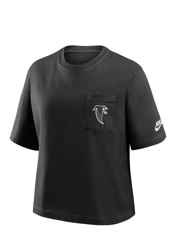 Nike Atlanta Falcons Rewind Pocket Boxy Nfl T-shirt - Black