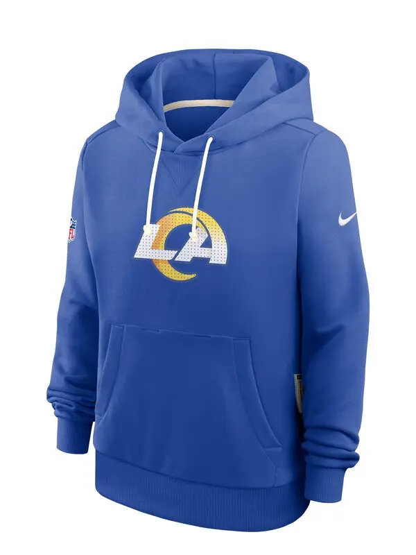 Nike Los Angeles Rams Sideline Dri-fit Nfl Pullover Hoodie - Blue