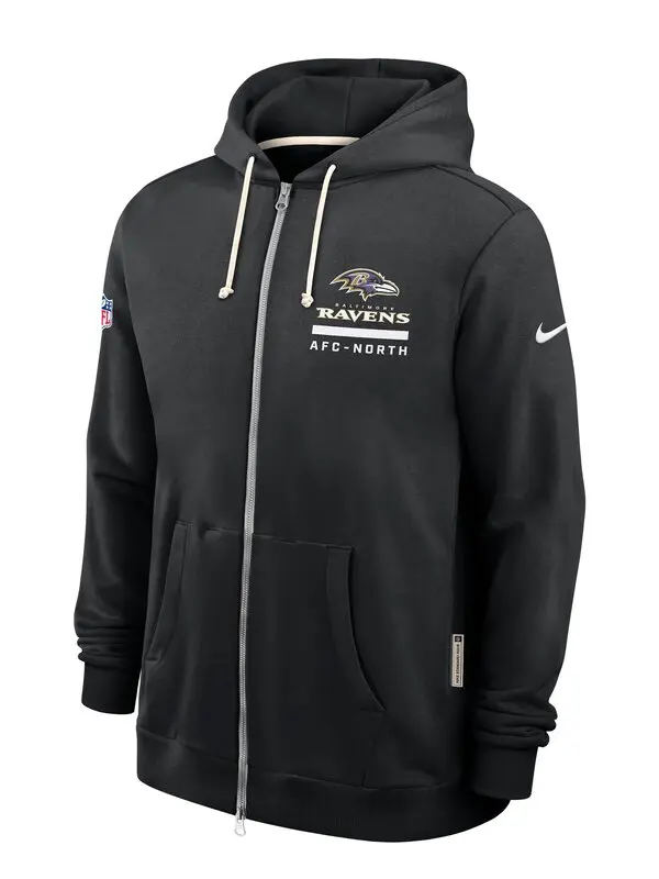 Nike Baltimore Ravens Utility Player Sideline Nfl Full-zip Hoodie - Black