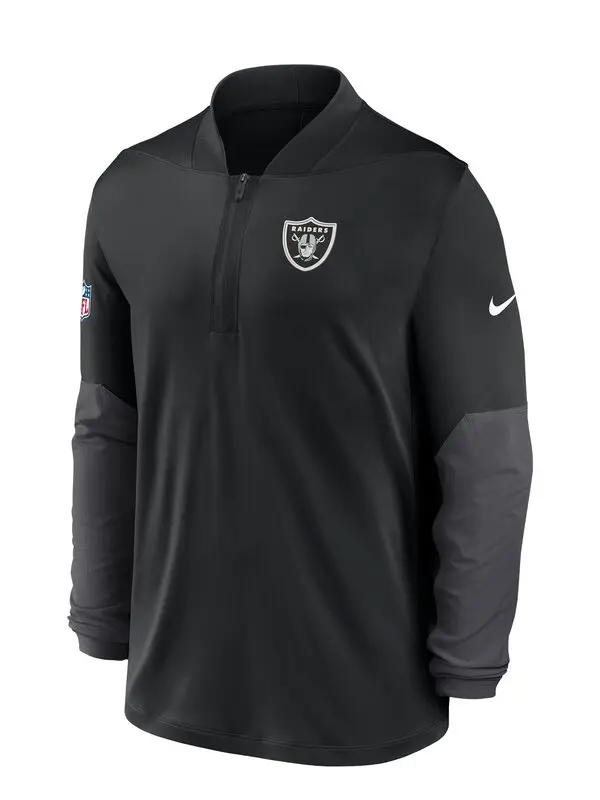 Nike Las Vegas Raiders Dri-fit Nfl 1/2-zip Top - Black