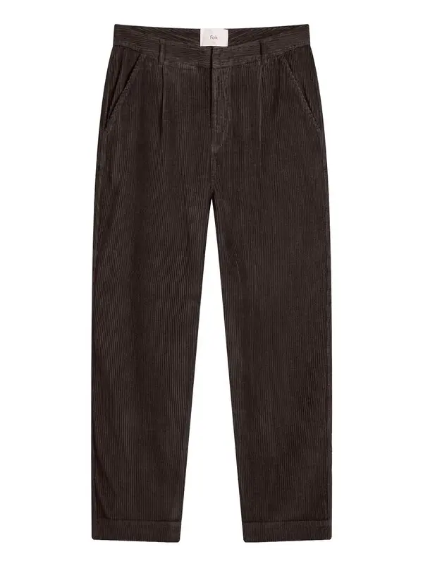 Folk Signal Pant - Black Grape Chunky Cord