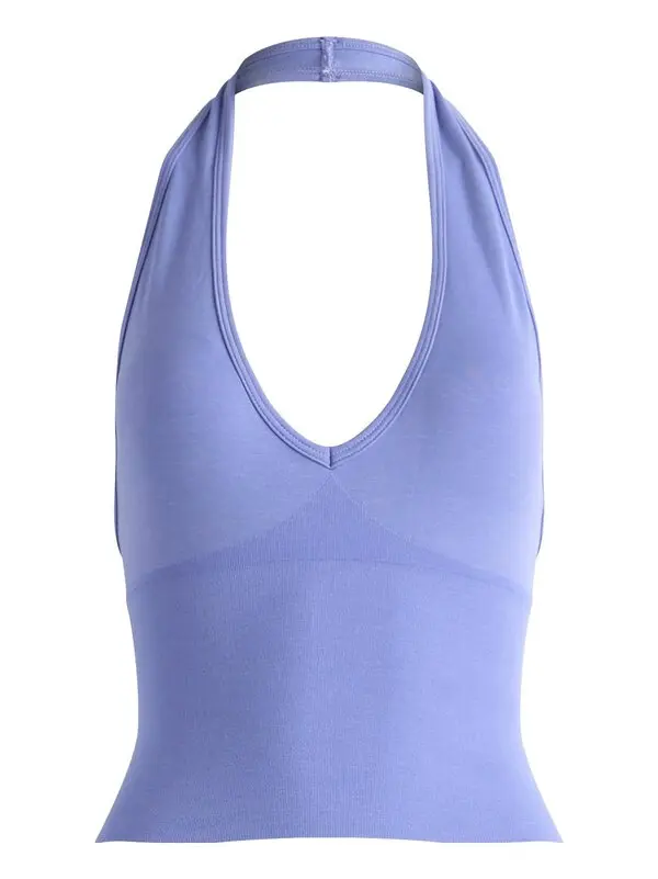 TALA Sculpt Seamless Halter Tank - Aster Blue