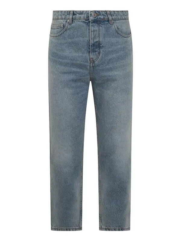 Ami Straight-cut High-rise Jeans - Blue