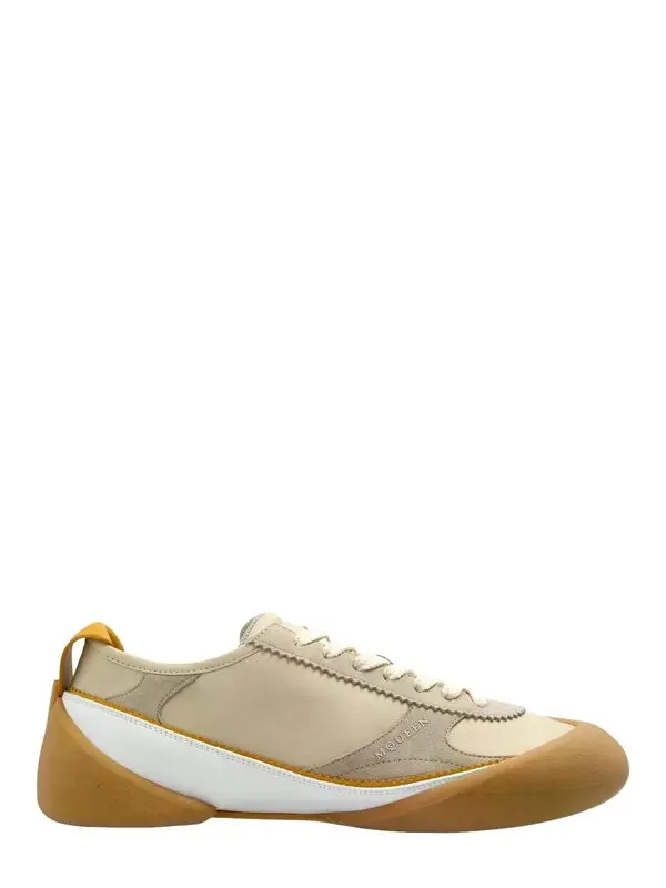 Alexander McQueen Leather Panelled Sneakers - Neutrals