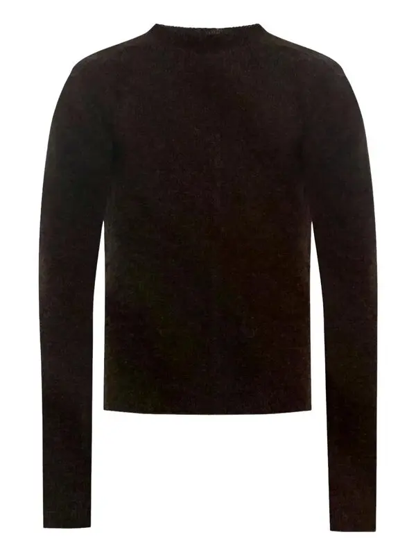 Rick Owens High-neck Alpaca Wool Sweater - Black