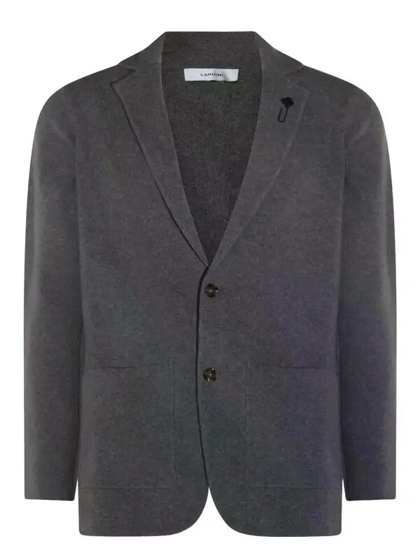 LARDINI Buttoned Wool Blazer - Grey