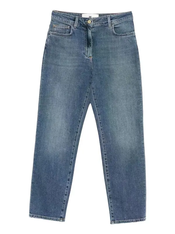 Elisabetta Franchi Cotton-blend Jeans - Blue