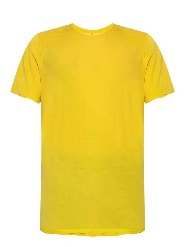 Rick Owens Raw-edge Short-sleeve T-shirt - Yellow