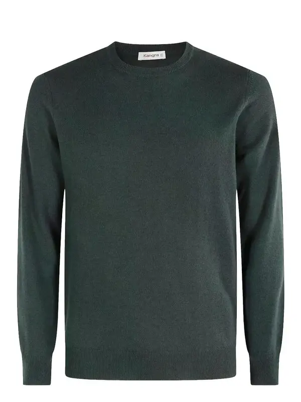 KANGRA Round-neck Cashmere Sweater - Green