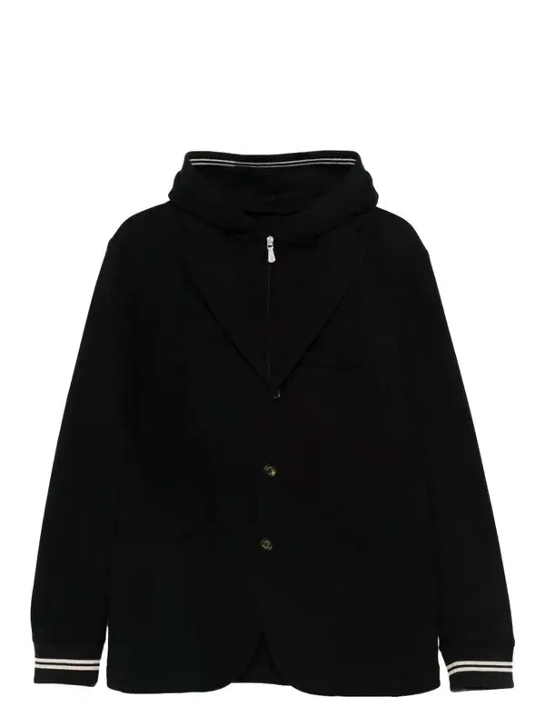 Eleventy Hooded Blazer - Black