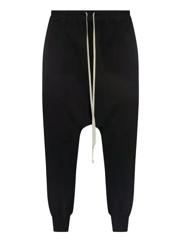 Rick Owens Cotton Drop-crotch Trousers - Black
