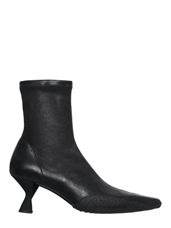 MARINE SERRE Pointed-toe Sculpted-heel Boots - Black