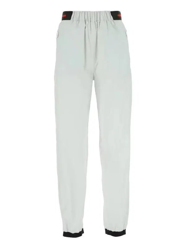 Prada Elastic-waistband Straight-leg Trousers - White