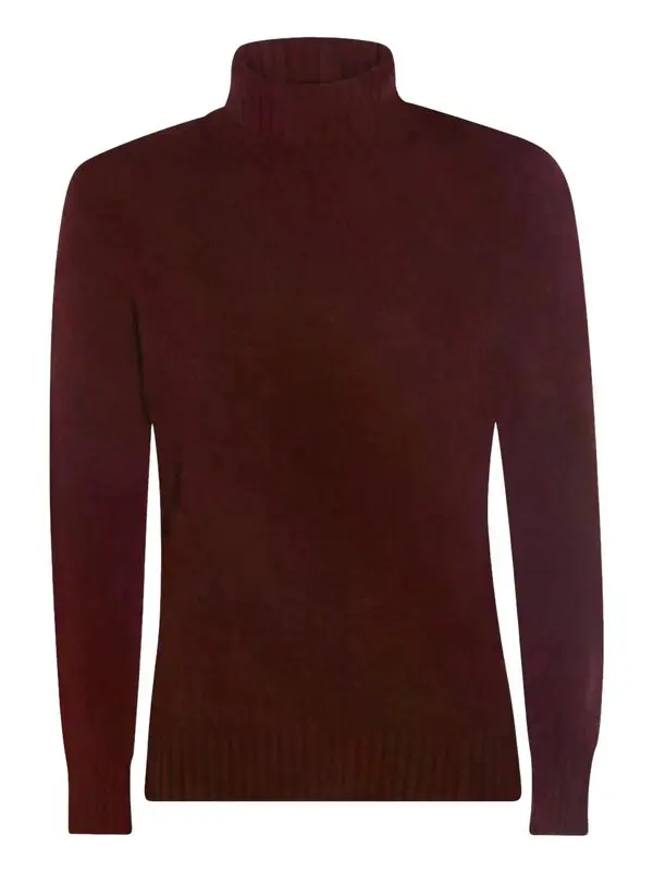 PIACENZA CASHMERE 1733 Turtleneck Ribbed-cuffs Sweater - Red