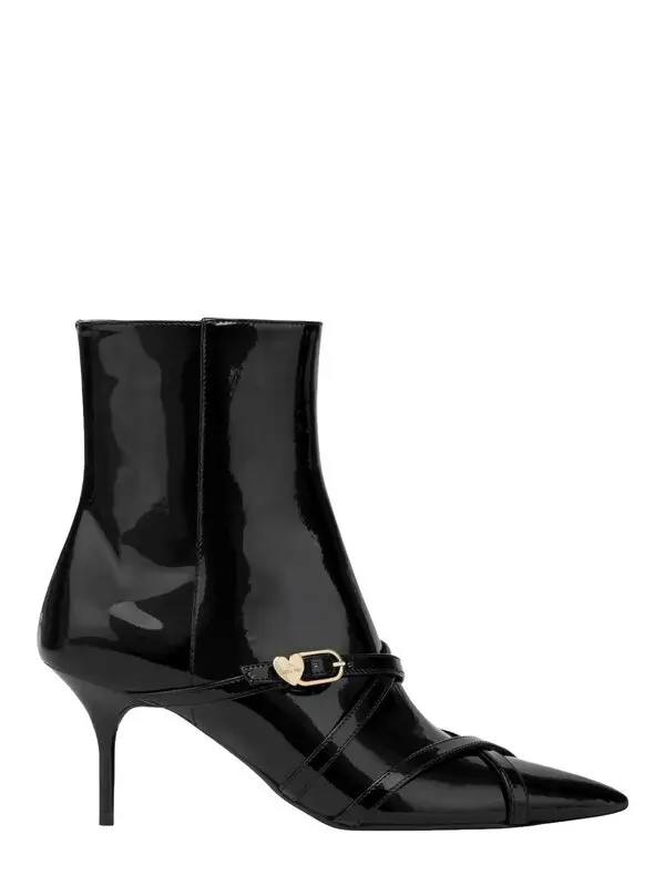Moschino Pointed-toe Ankle Boots - Black
