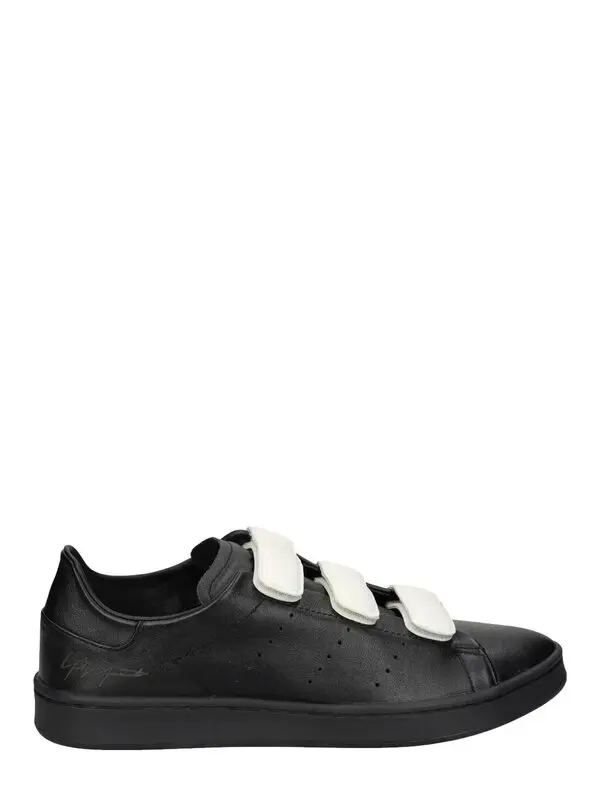 Y3 Leather Strap Sneakers - Black