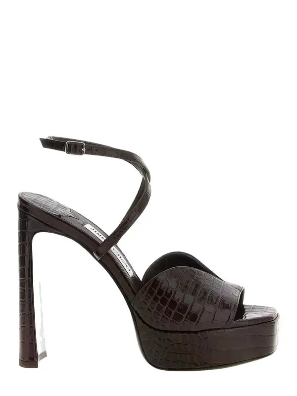JIMMY CHOO 125mm Karli Platform Sandals - Brown