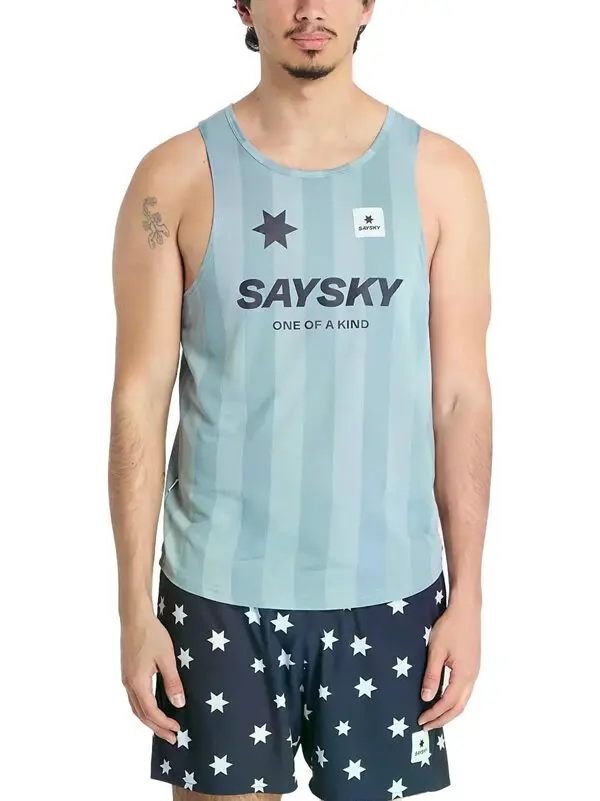 SAYSKY Stripe Combat Singlet Top - Blue
