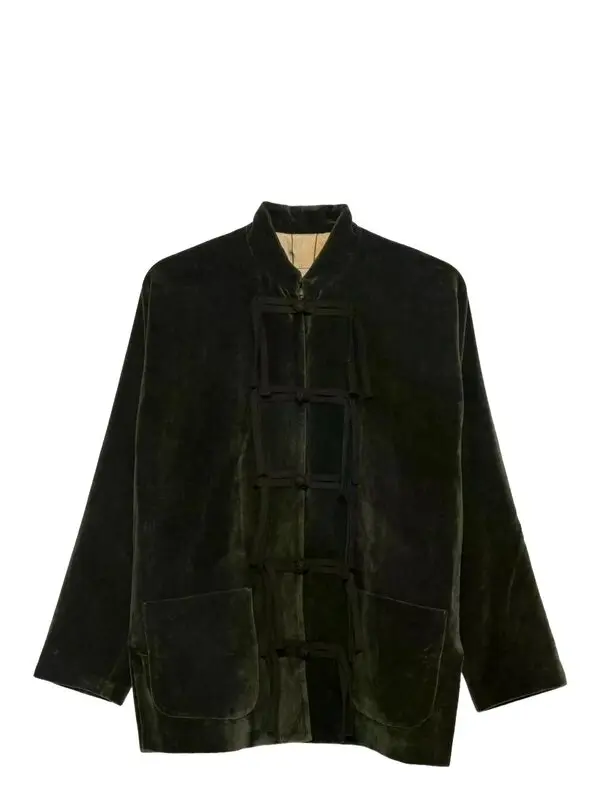 UMA WANG Knotted Velvet Jacket - Green