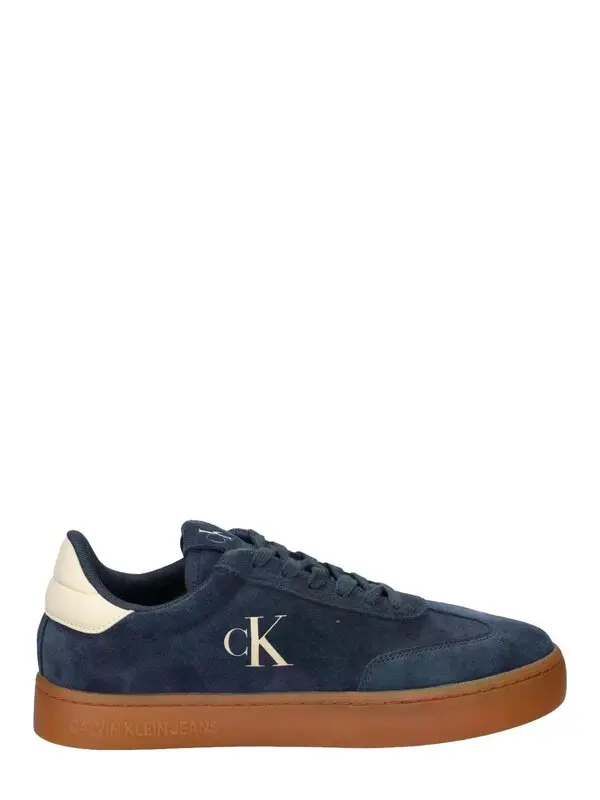 Calvin Klein Lace-up Suede Sneakers - Blue