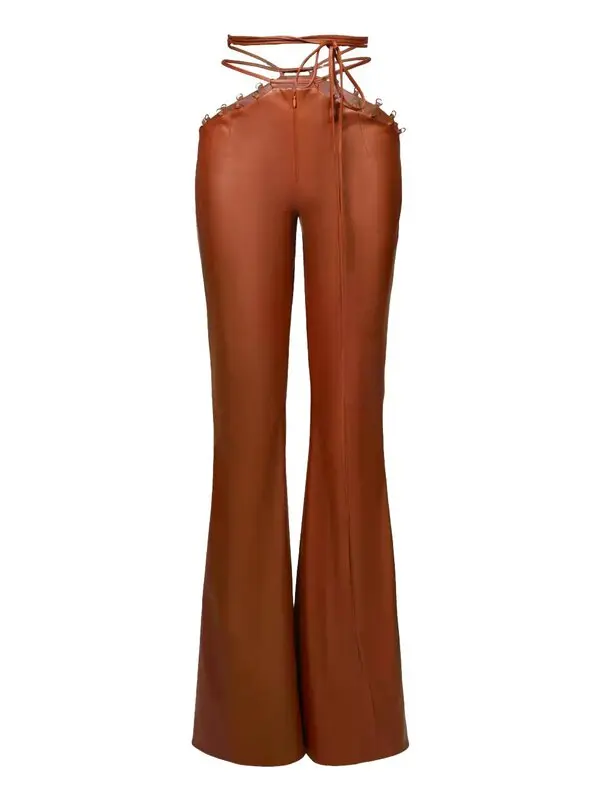 LIKA Lace-up Trousers - Brown