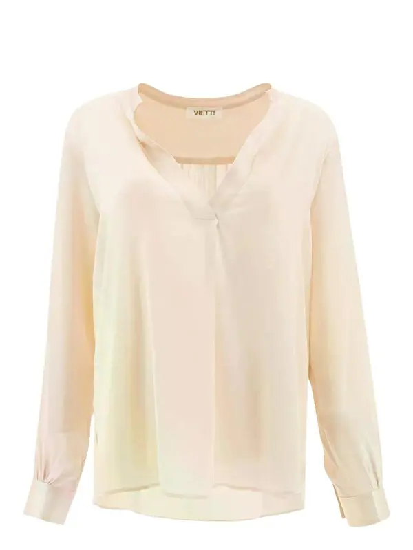 VIETTI V-neck Top - Neutrals