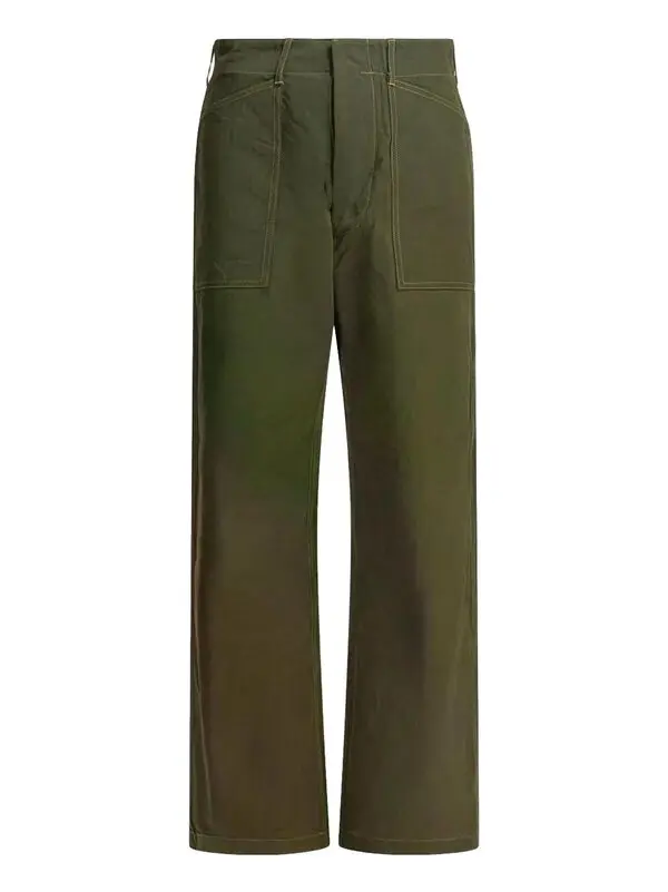 BUZZ RICKSON'S Patch-pocket Cotton Trousers - Green