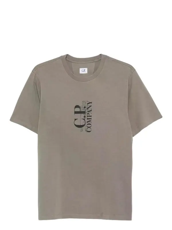 C.P. COMPANY Logo-print T-shirt - Neutrals