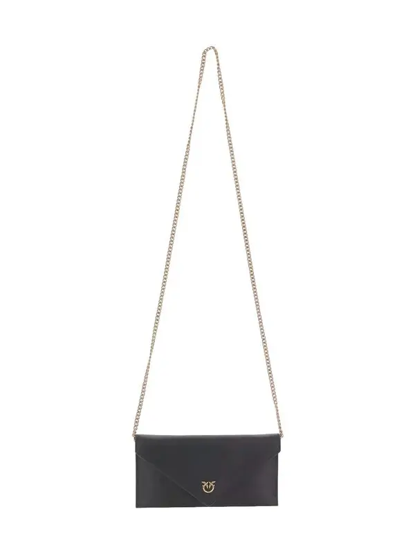 Pinko Chain-strap Flap Crossbody Bag - Black