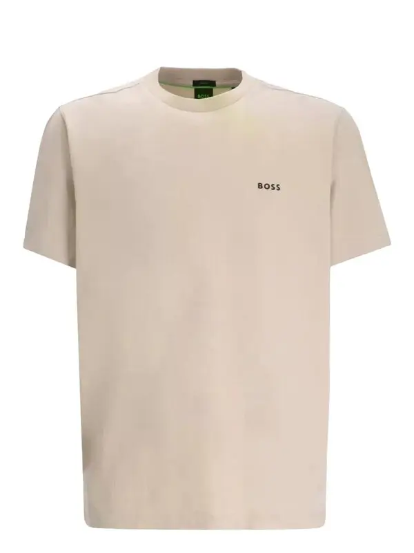 BOSS Logo-detail Cotton T-shirt - Grey