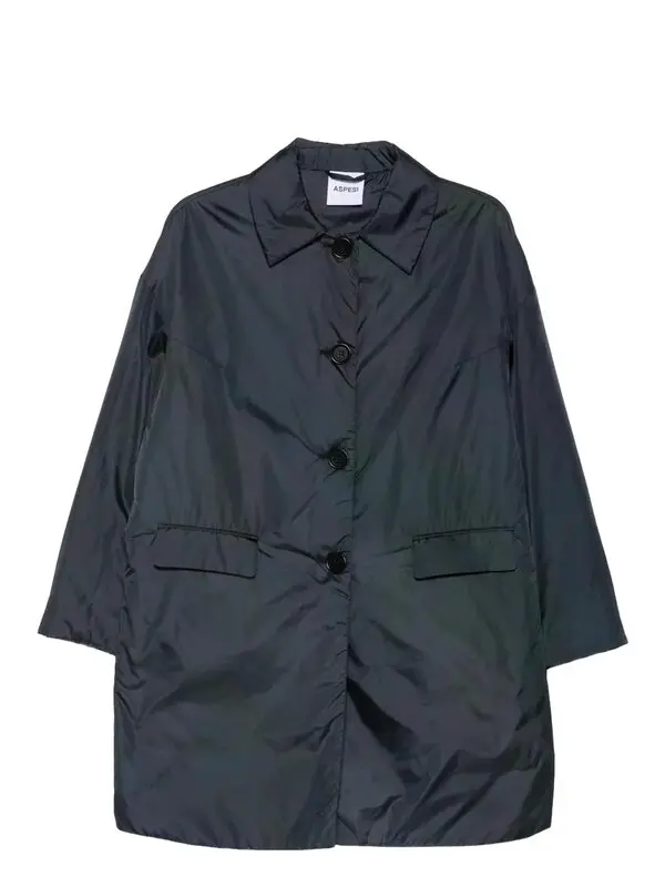 Aspesi Button-fastening Pocket Coat - Blue