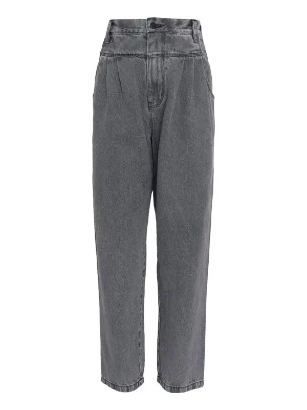 AMAPO Pleated-front Jeans - Grey