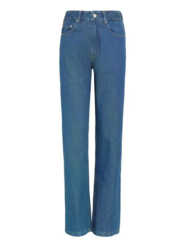 AMAPO Logo-patch Denim Trousers - Blue