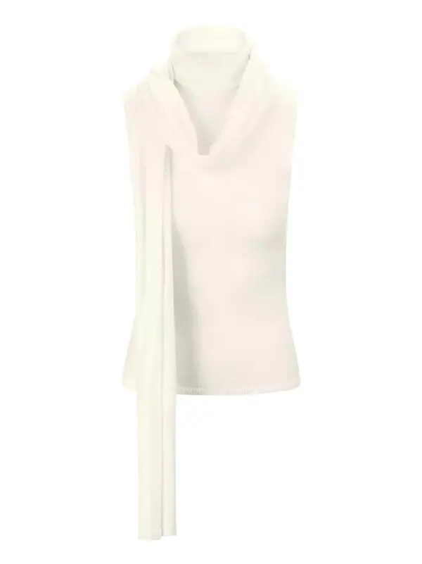 Staud Turtleneck Scarf Top - Neutrals
