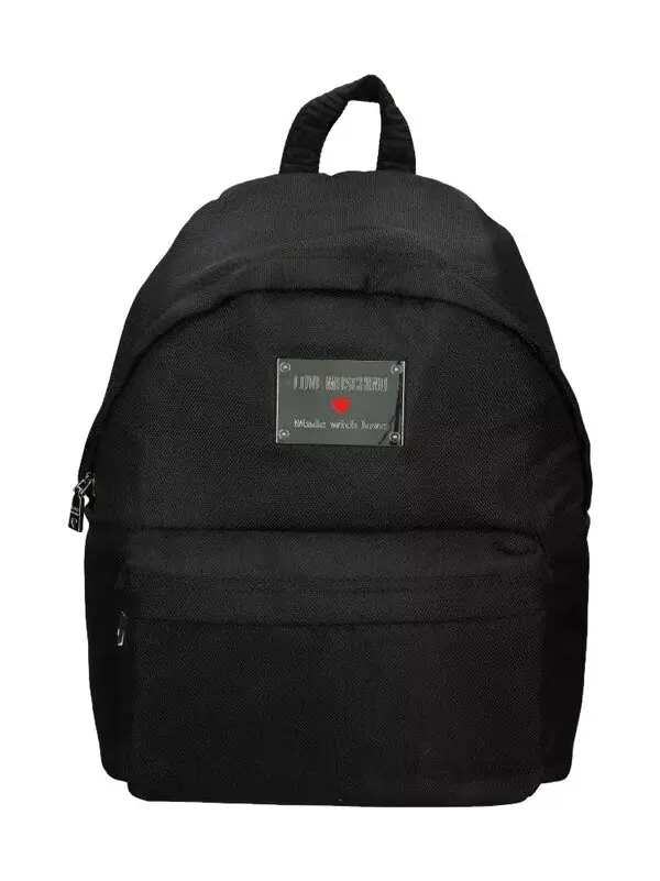 Moschino Logo-plaque Backpack - Black